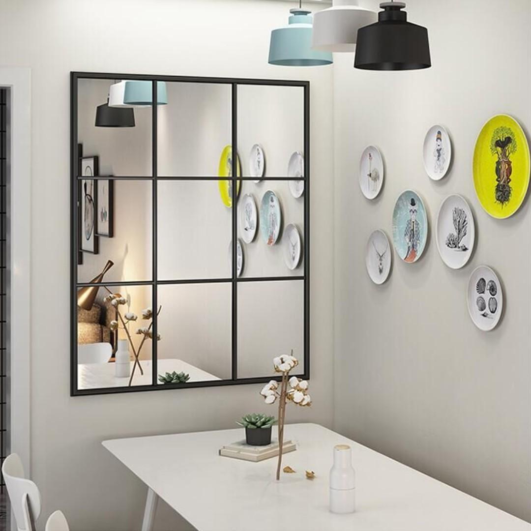 M002 Industial Windowgrill Mirror Sep Disc Sell, Furniture & Home ...