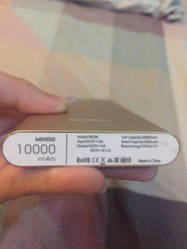 Miniso 10000mAH Powerbank, Mobile Phones & Gadgets, Mobile & Gadget ...