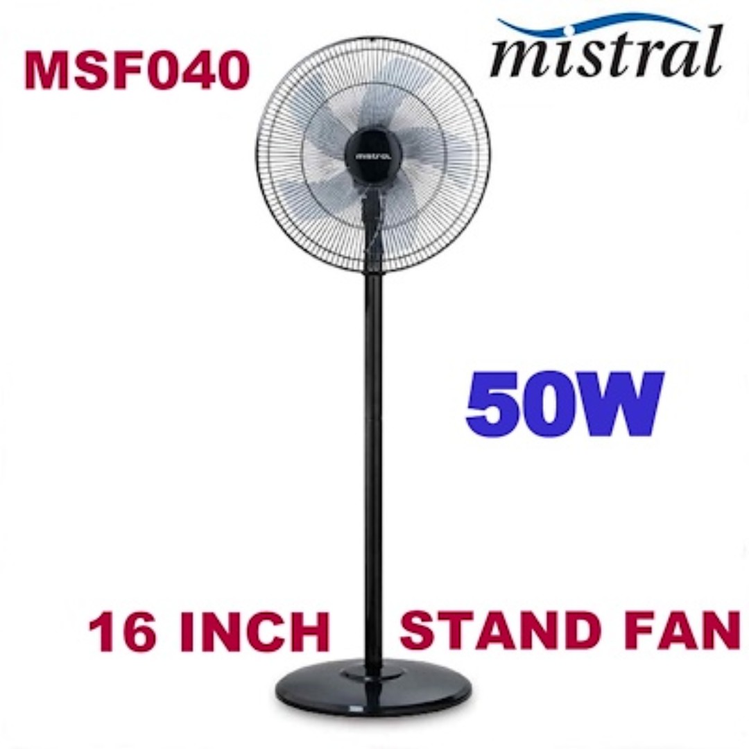 MISTRAL MSF040 16 INCH STAND FAN WITH 1 YEAR AGENT WARRANTY, Furniture ...