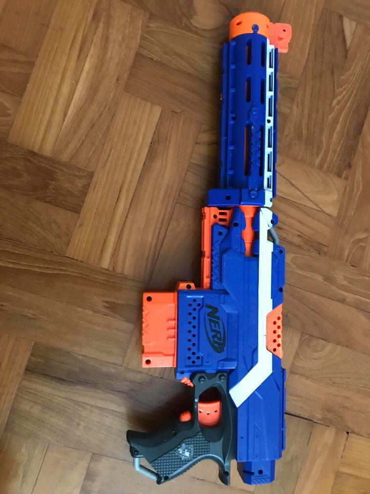 Nerf Gun stryfe with attachments and bandolier, Hobbies & Toys, Toys ...