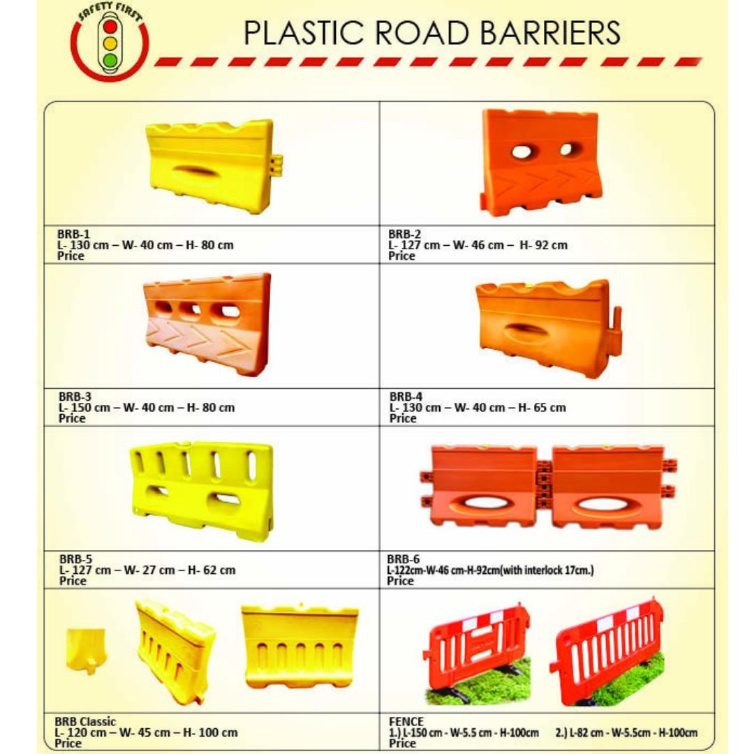 plastic road barrier barrier, Furniture & Home Living, Home Improvement ...