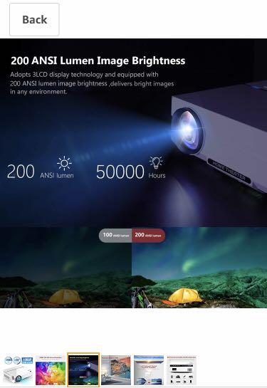 Projector, ABOX A6 Portable Home Theater 1080p Video Projector, Up to ...
