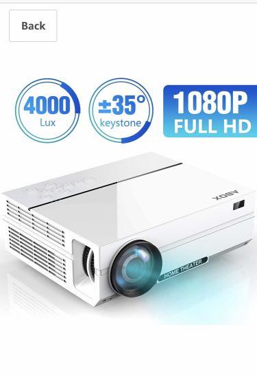 Projector, ABOX A6 Portable Home Theater 1080p Video Projector, Up to ...
