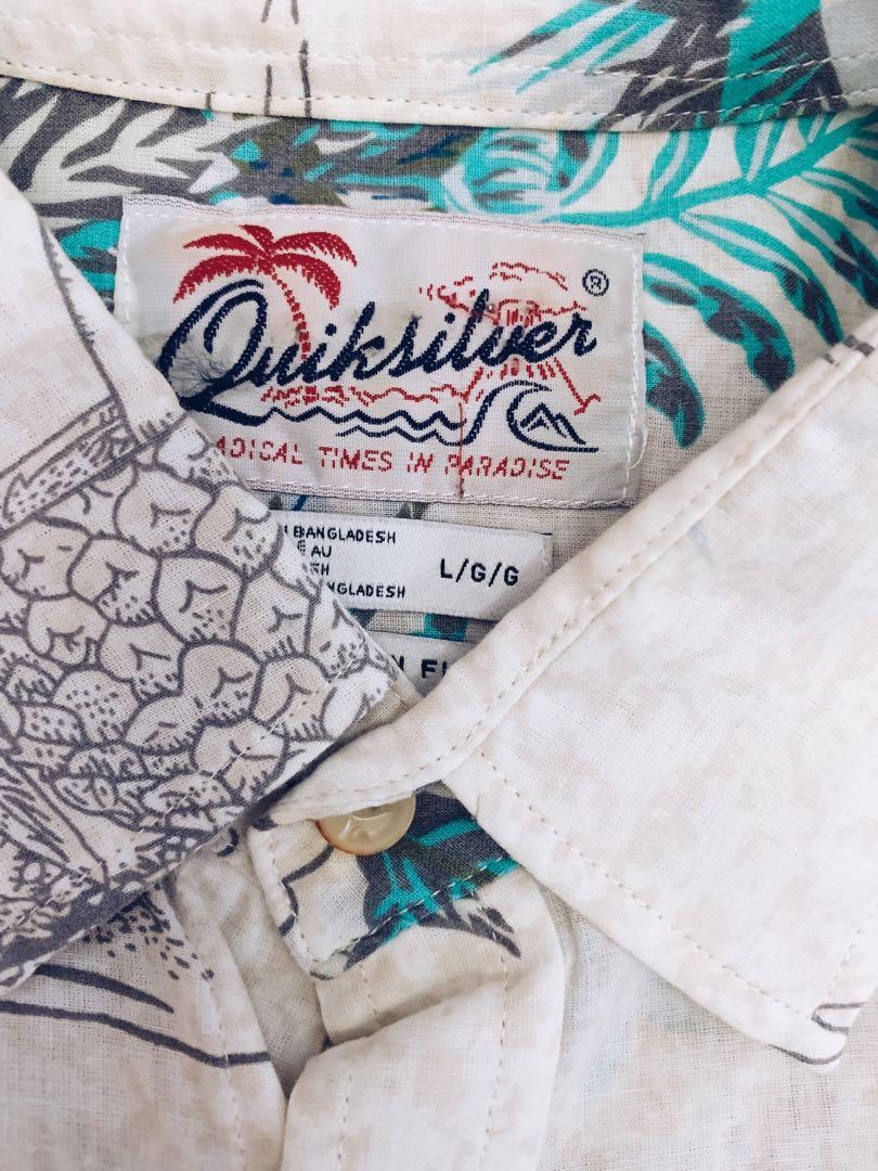 Quicksilver Button Down, Men's Fashion, Tops & Sets, Formal Shirts on ...