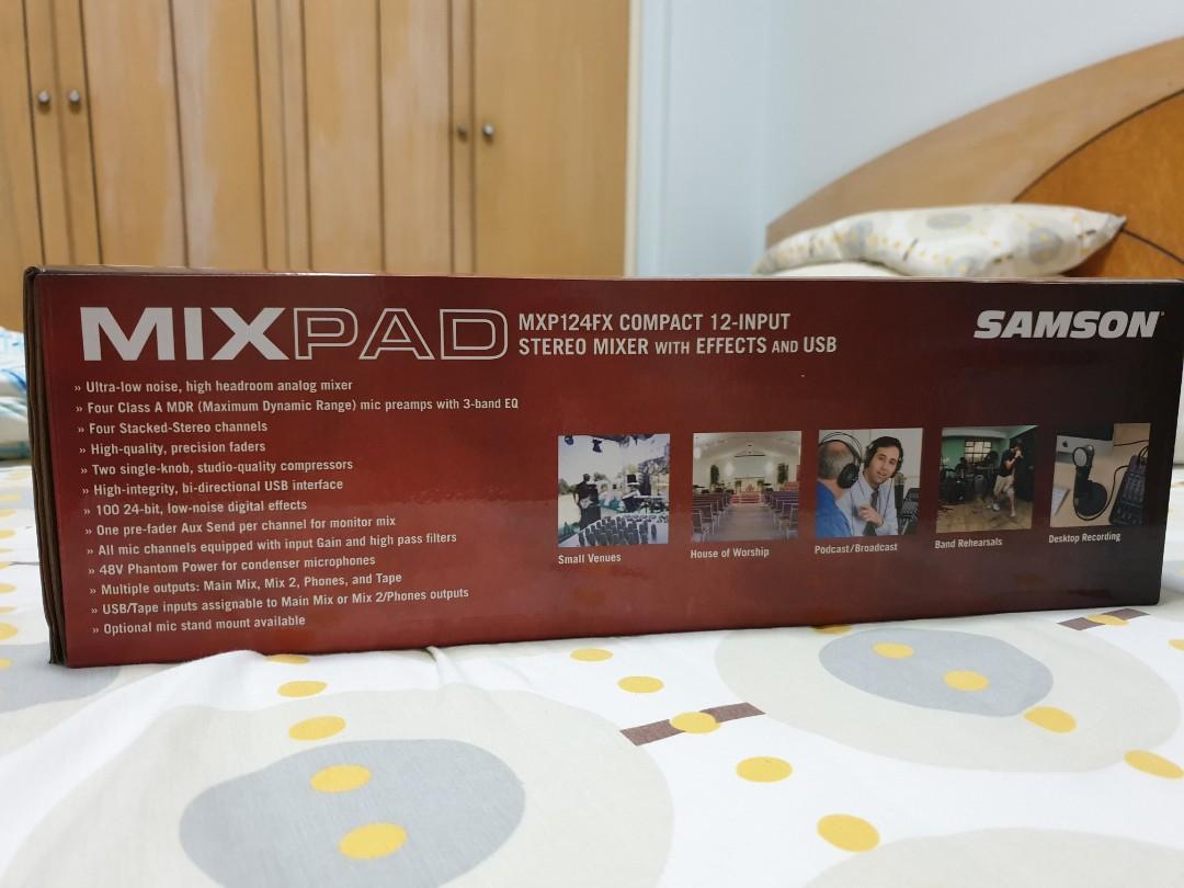 Samson MixPad MXP124FX Mixing Console, Hobbies & Toys, Music & Media ...