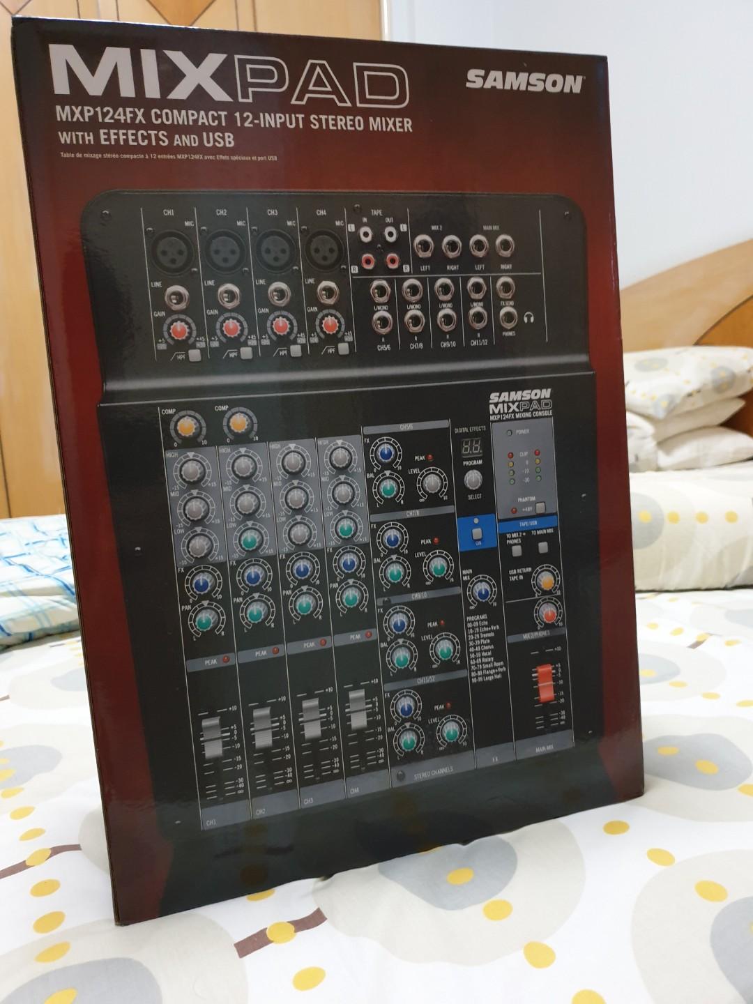 Samson MixPad MXP124FX Mixing Console, Hobbies & Toys, Music & Media ...