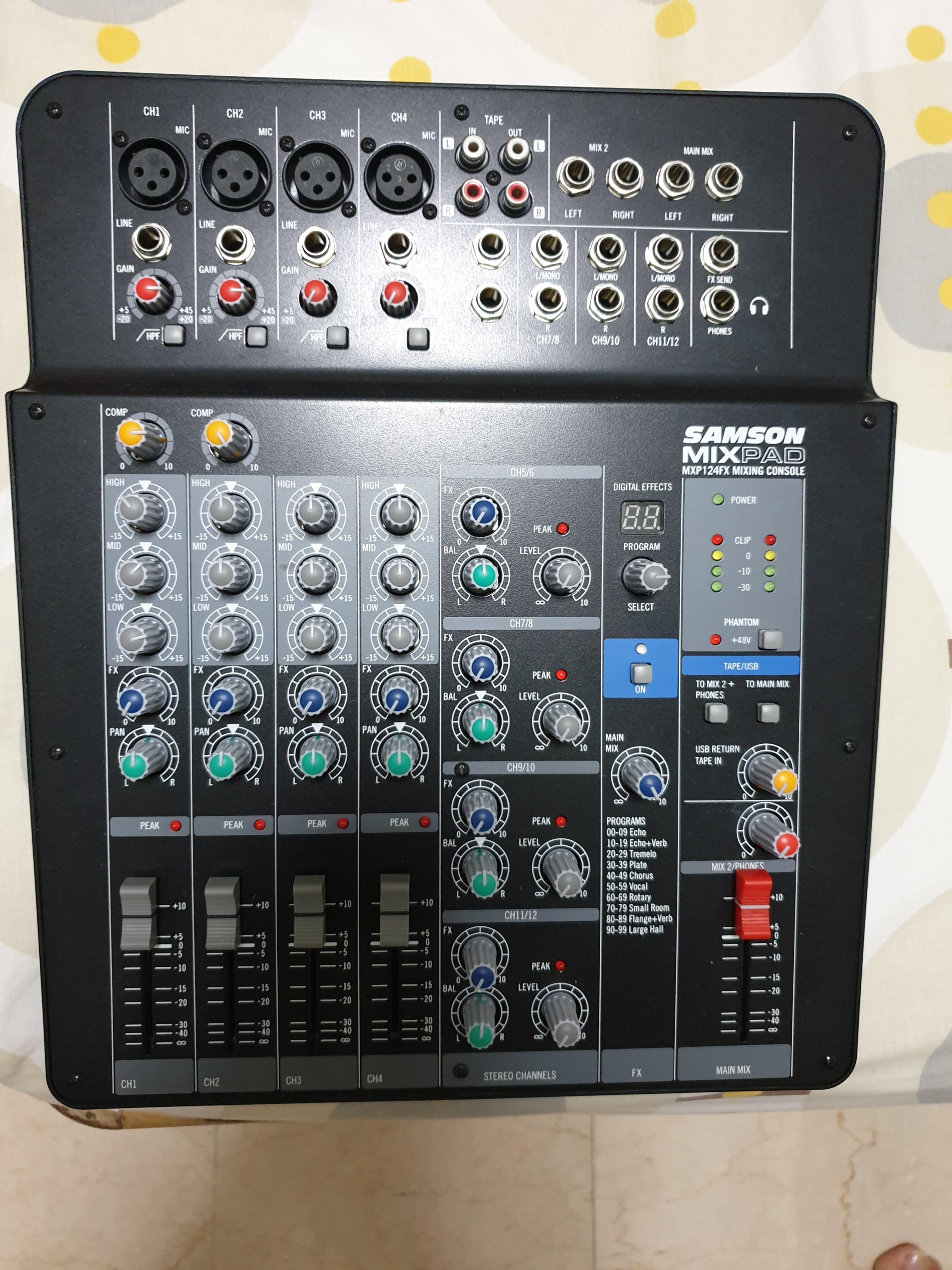 Samson MixPad MXP124FX Mixing Console, Hobbies & Toys, Music & Media ...