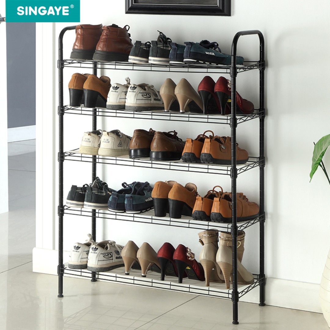 Singaye Shoe Rack Cabinet Organizer with 5 Mesh Layers 70cm*25cm*86cm, Furniture & Home Living ...