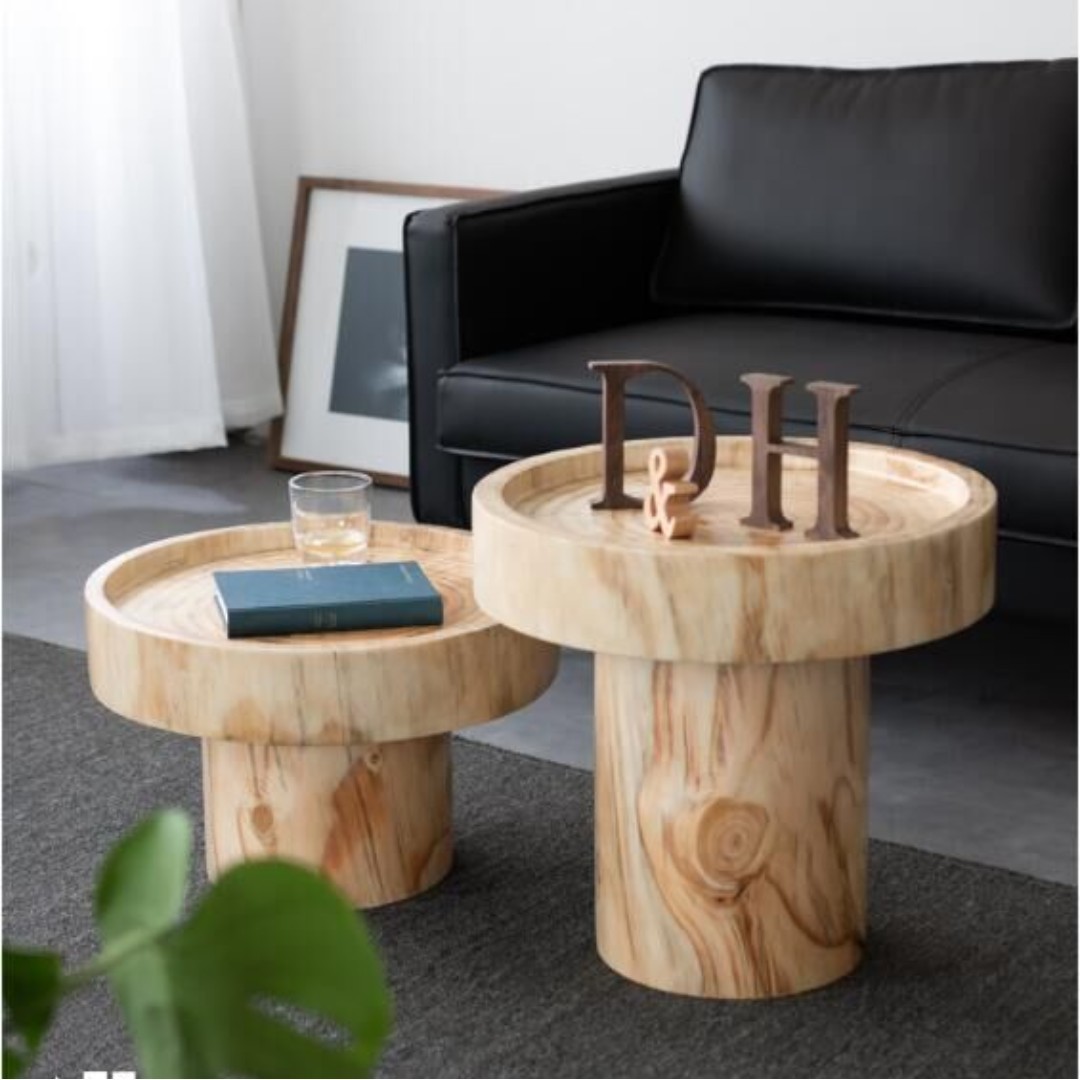 SS 008 Solid Wood Tree Stump Coffee Side Table Sep Disc Sell, Furniture ...