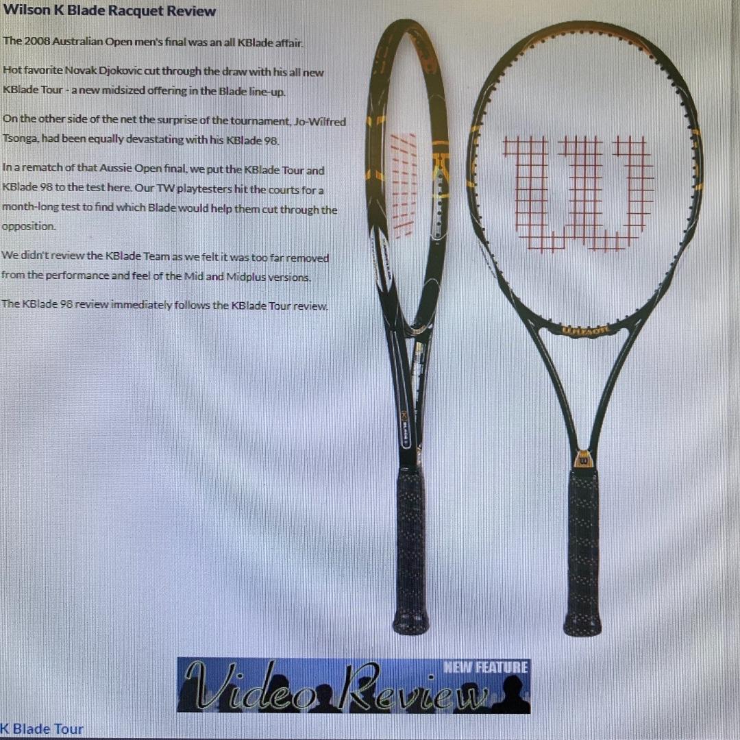 Tennis Racquet Wilson Blade 98 K Factor, Sports Equipment, Sports ...