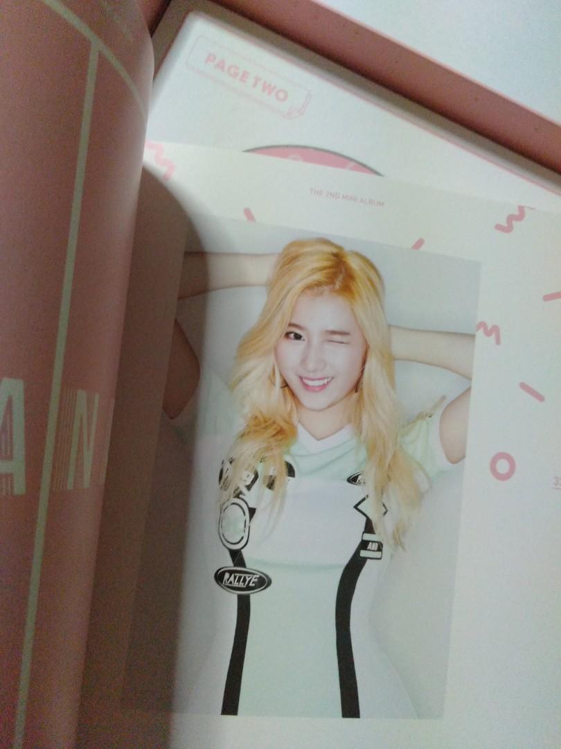 TWICE Sana Mwave Signed/Autographed Page Two/Cheer Up Album, Hobbies ...