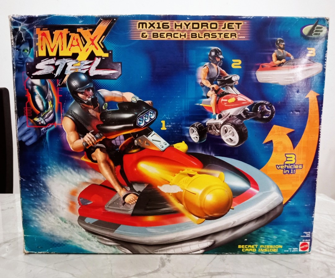 VINTAGE 1999 MAX STEEL MX16 HYDRO JET & BEACH BLASTER, Hobbies & Toys ...