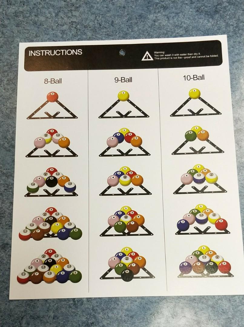 6 Magic rack pool ball sheet, Sports Equipment, Sports & Games ...