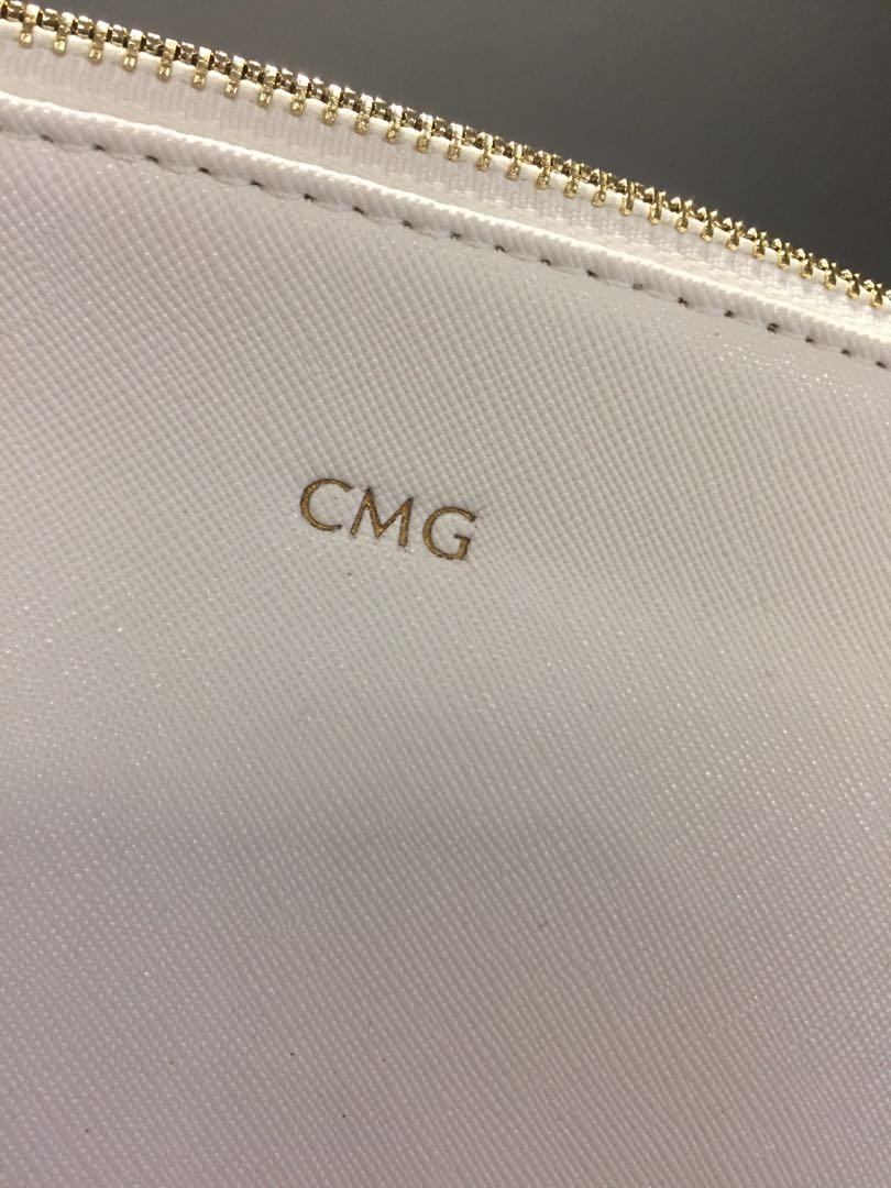 CMG white pouch, Women's Fashion, Bags & Wallets, Purses & Pouches on ...