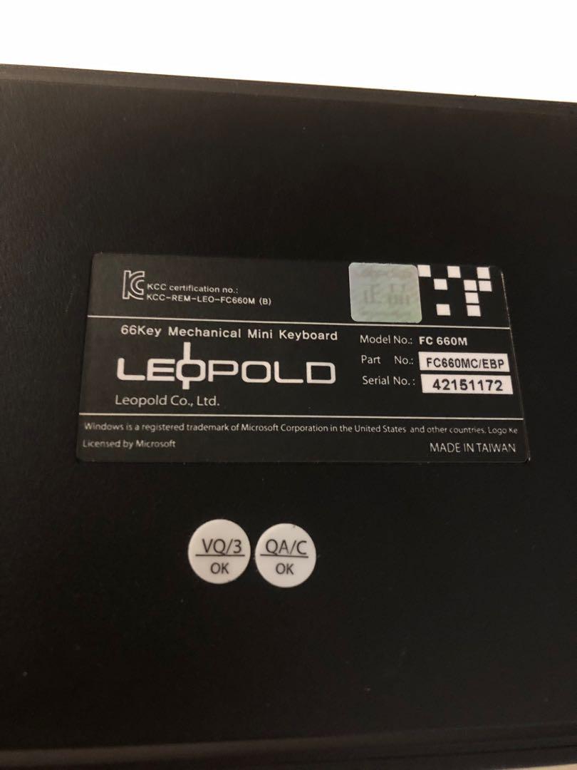 Leopold FC 660M blue switch mechanical keyboard, Computers & Tech ...