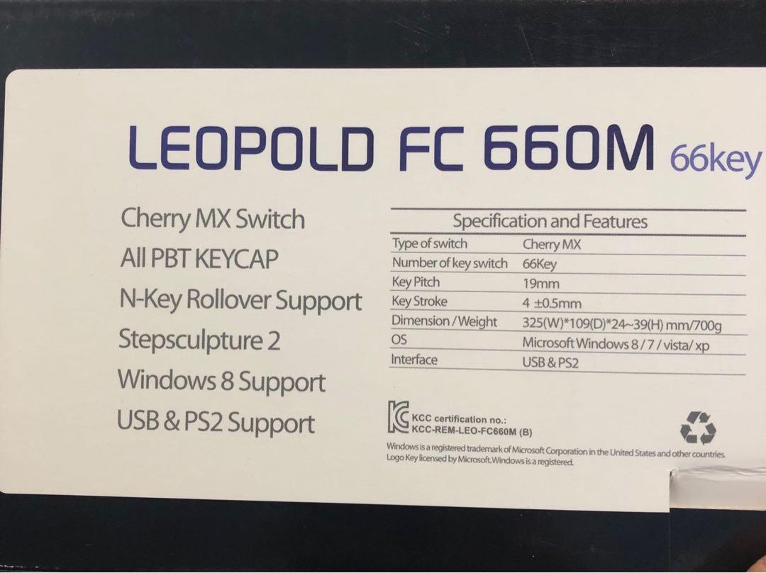 Leopold FC 660M blue switch mechanical keyboard, Computers & Tech ...