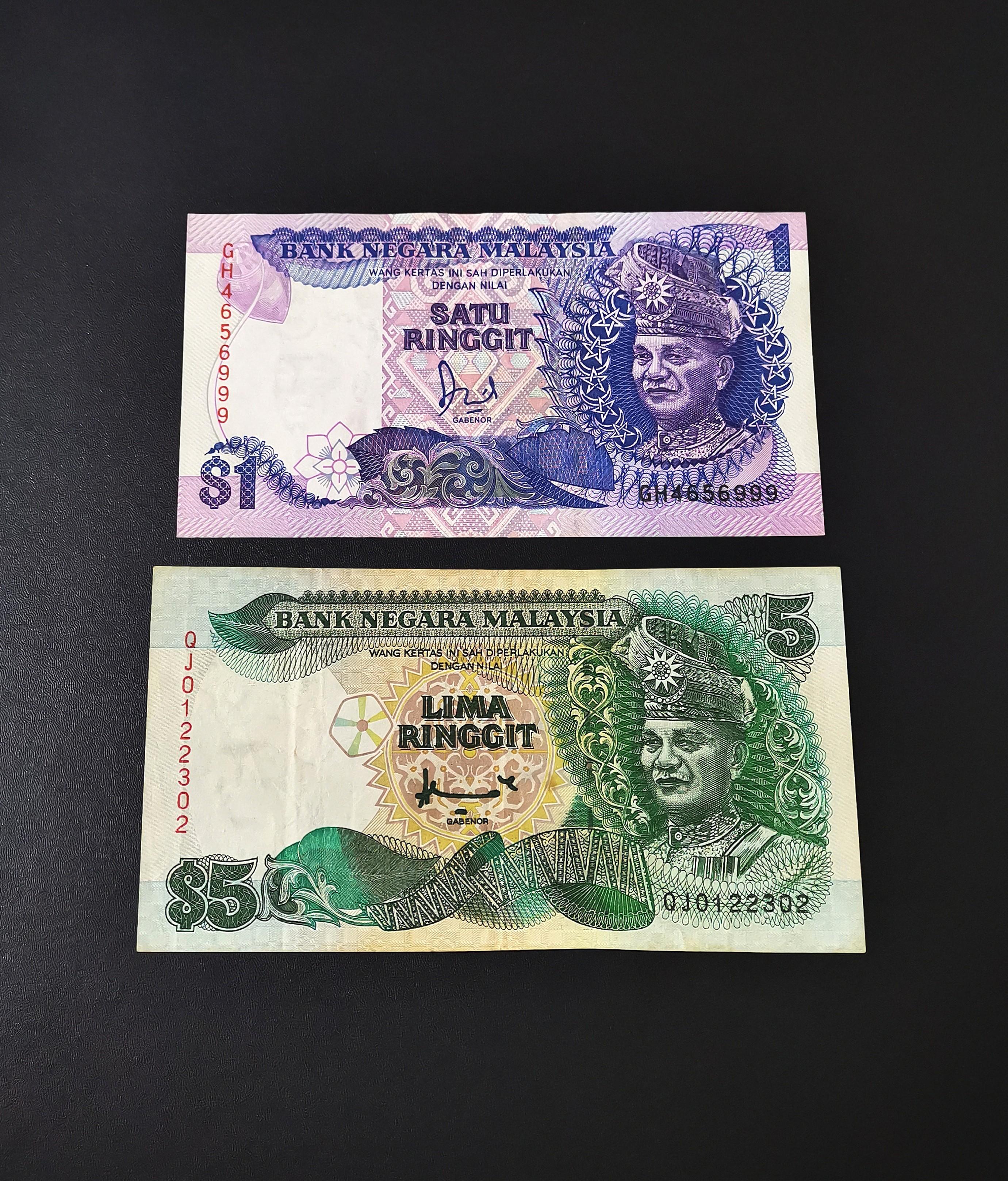 Malaysia RM1 And RM5 Banknote, Hobbies & Toys, Memorabilia ...