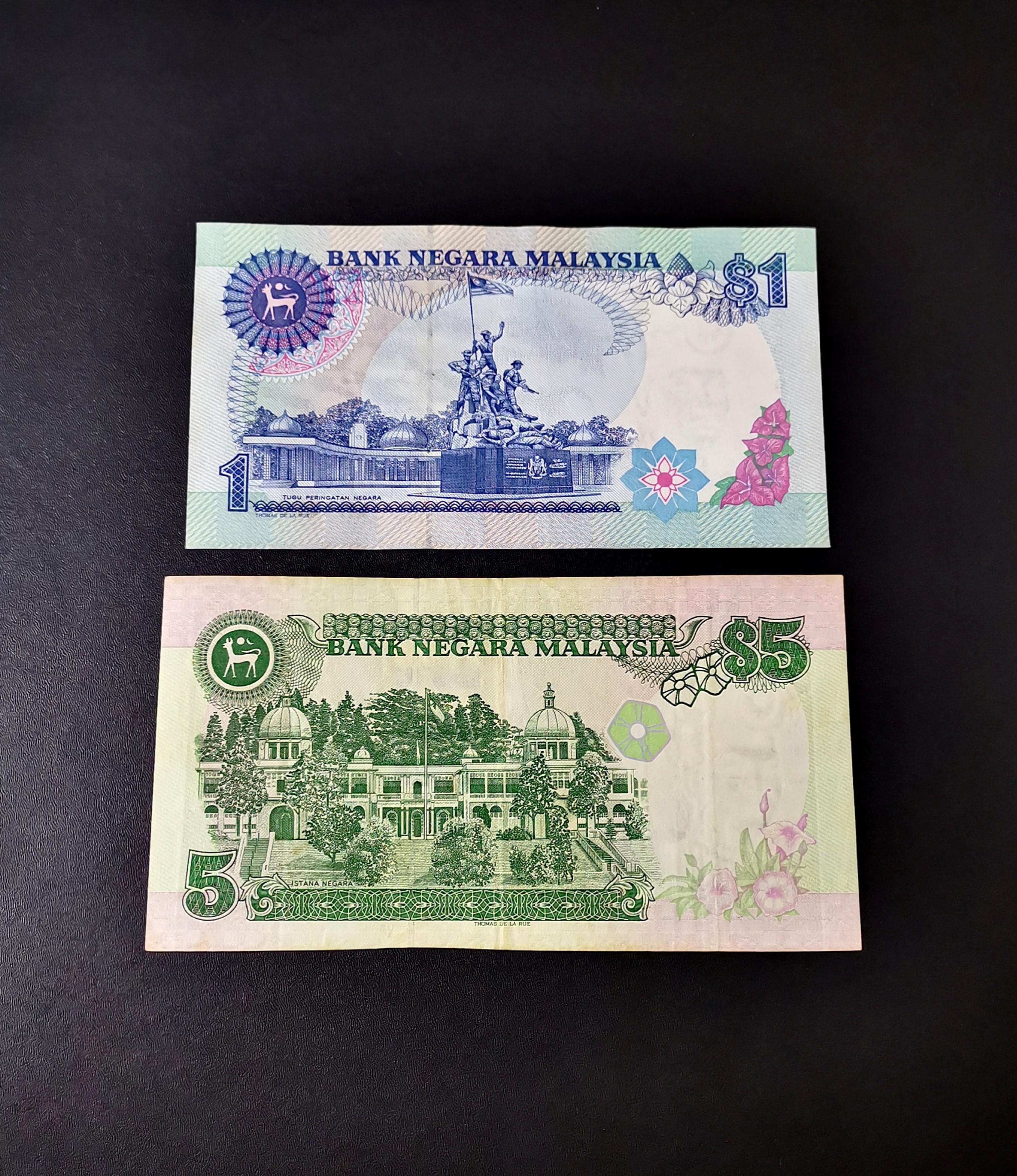Malaysia RM1 And RM5 Banknote, Hobbies & Toys, Memorabilia ...