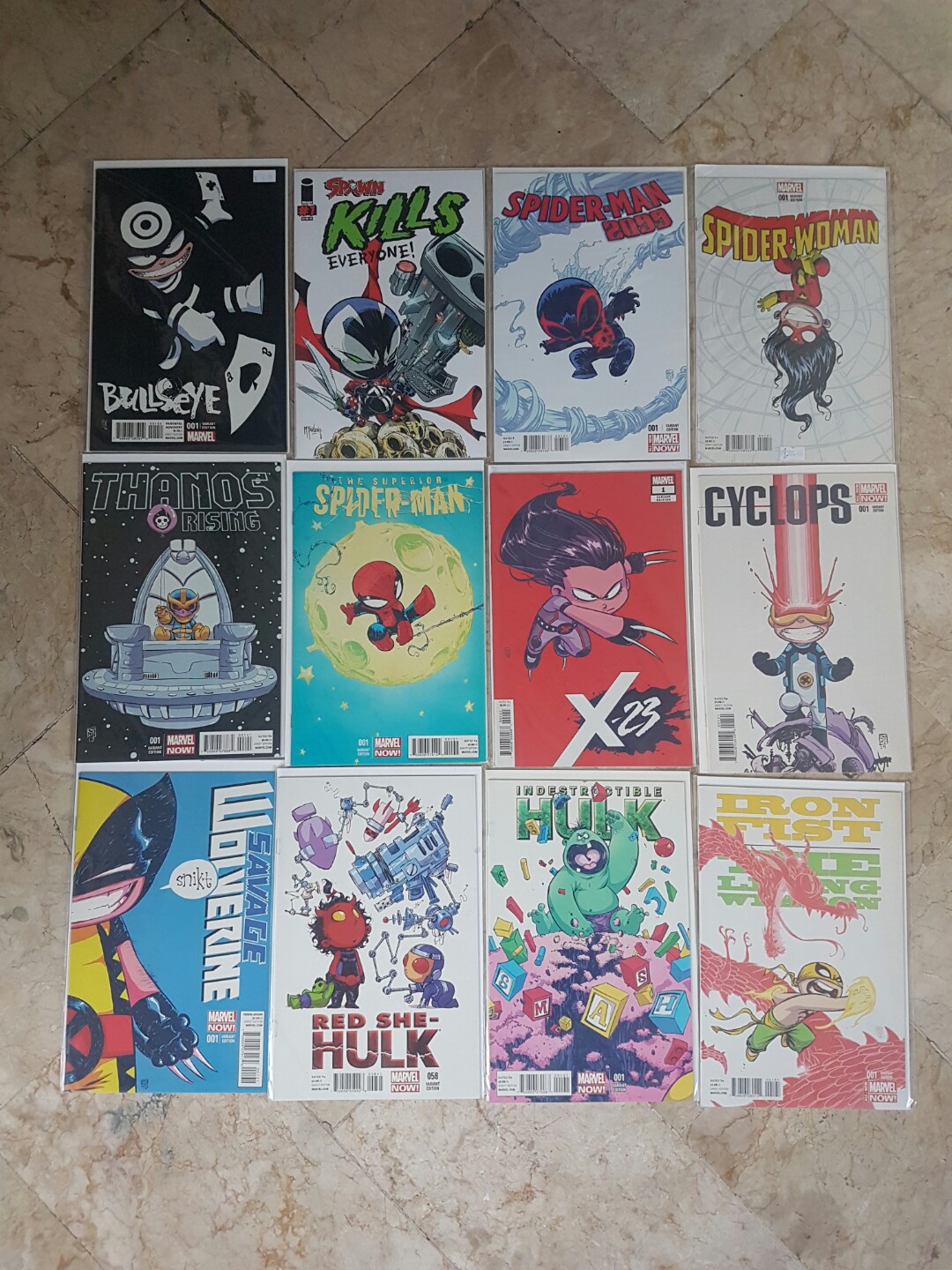 Marvel Comics Baby Covers (With 1 Image Comics Spawn) Spider-Man 2099 ...