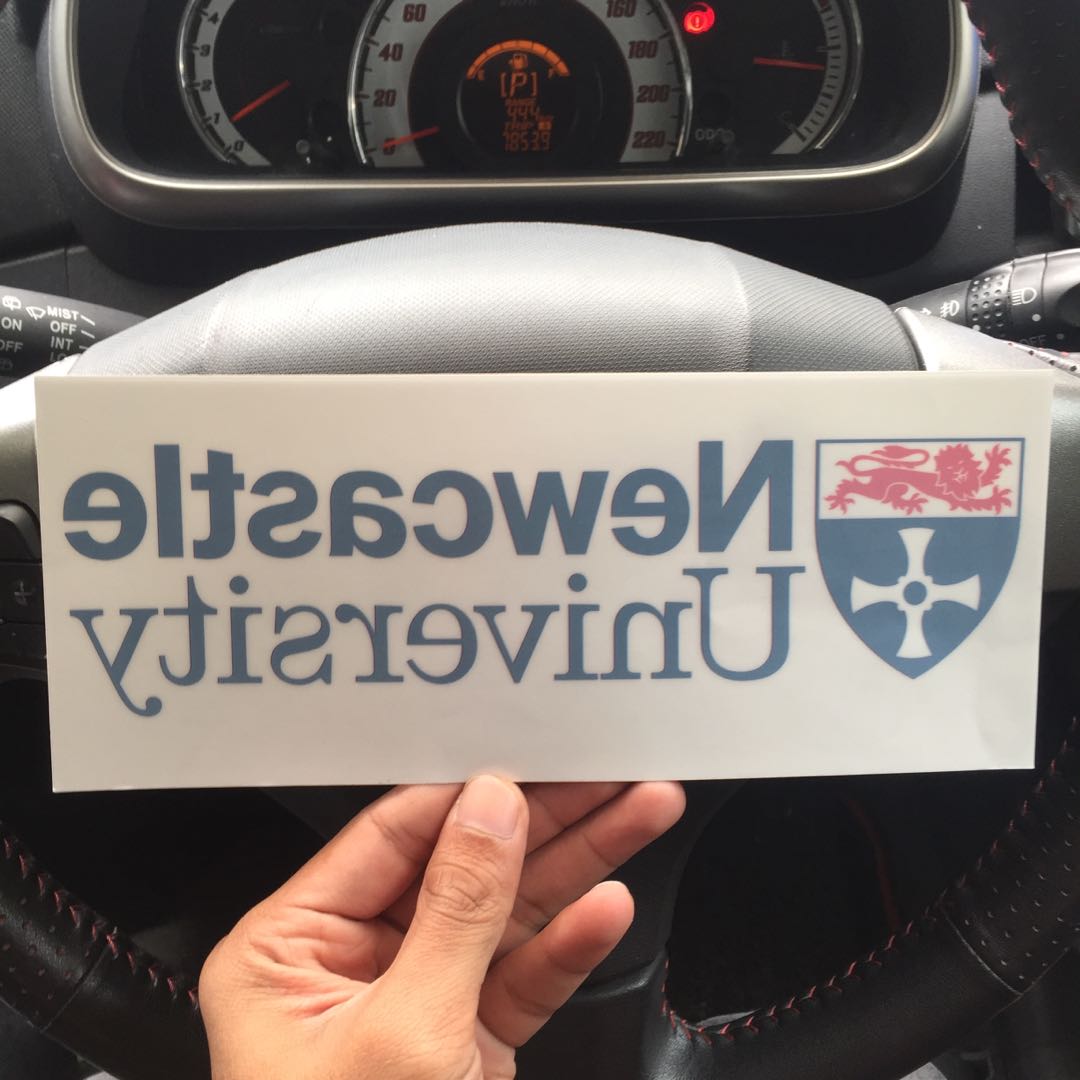 Newcastle university car sticker, Auto Accessories on Carousell