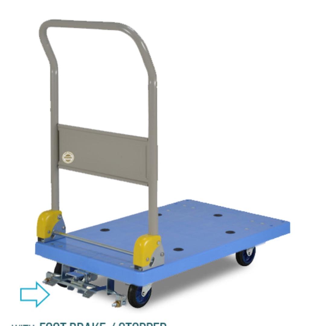 PRESTAR 150KG PLASTIC BASE TROLLEY with Brake / Stopper, Furniture ...
