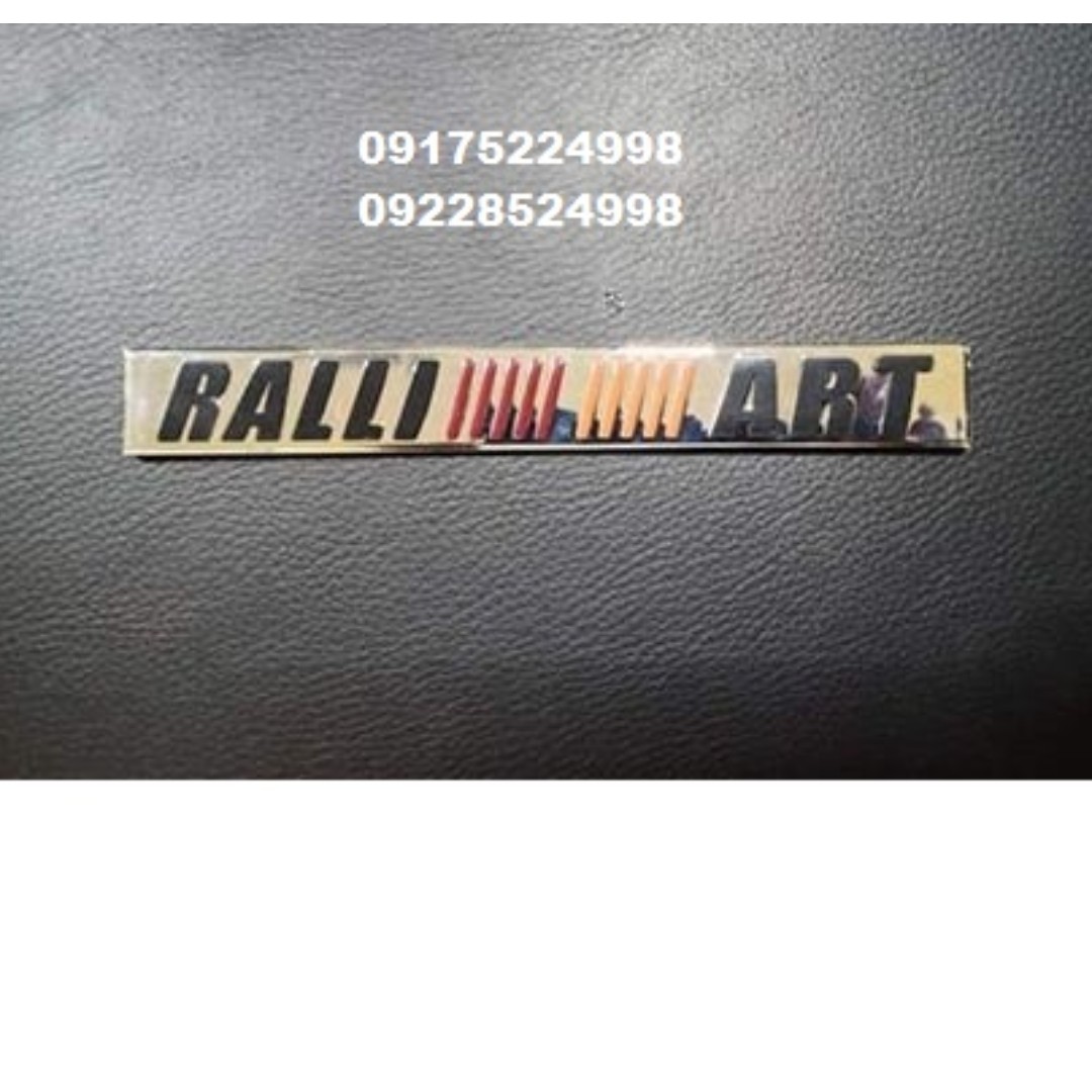 Ralliart Logo Chrome Emblem for Mitsubishi, Car Parts & Accessories ...