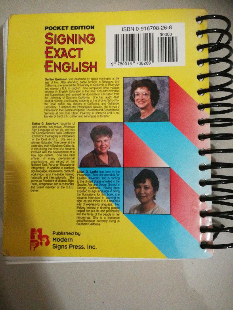 signing exact english (pocket edition), Hobbies & Toys, Books ...