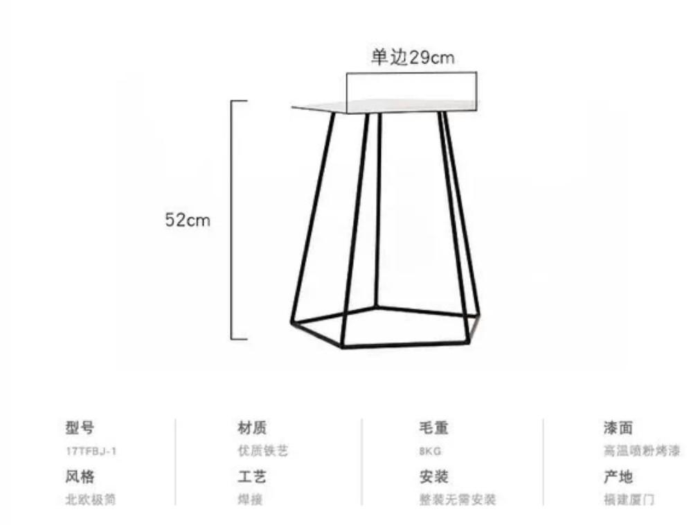 Brand New Metallic Polygon-shapes Side Table, Furniture & Home Living ...