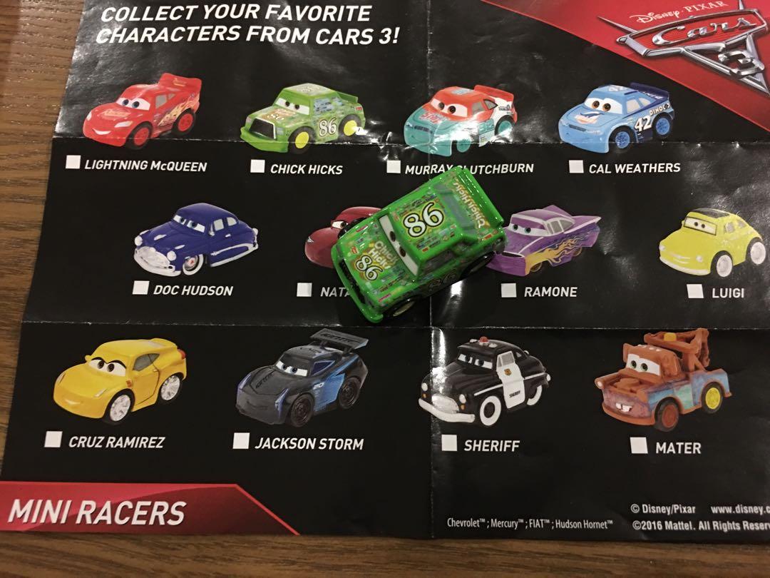 Cars 3; CHICK HICKS MINI RACERS, Hobbies & Toys, Toys & Games on Carousell