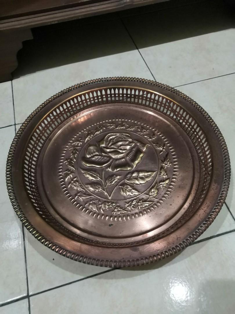 Dulang tembaga antik, Furniture & Home Living, Home Decor, Vases ...