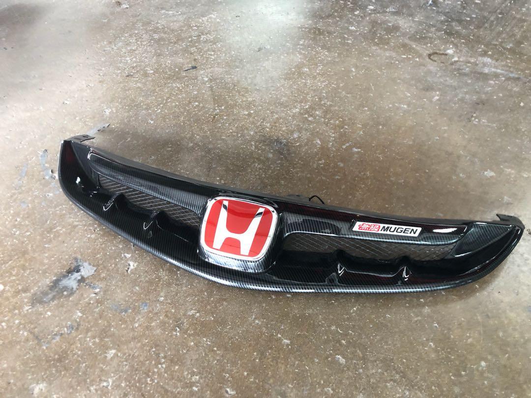 Honda civic fd front grill with carbon look, Car Accessories ...