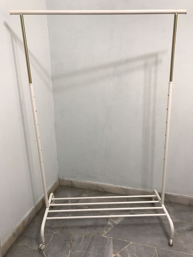 IKEA RIGGA Clothes rack, white, Furniture & Home Living, Furniture ...