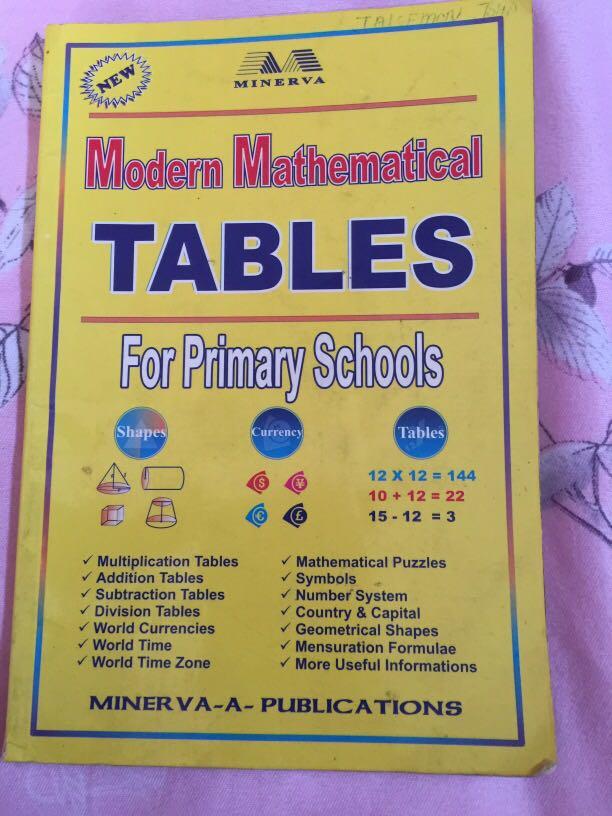 Mathematics tables, Hobbies & Toys, Books & Magazines, Assessment Books ...