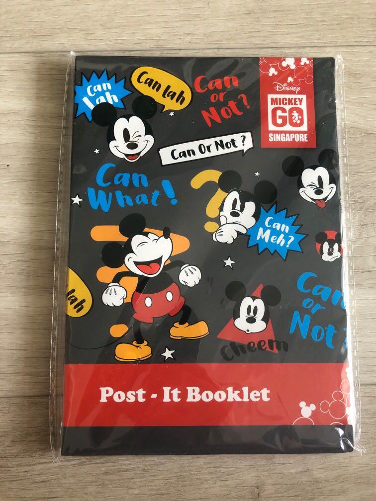 Mickey Mouse Post-It Booklet, Hobbies & Toys, Stationery & Craft ...