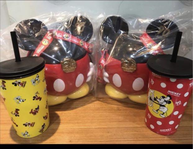 Mickey popcorn bucket 90 anniversary, Hobbies & Toys, Collectibles ...