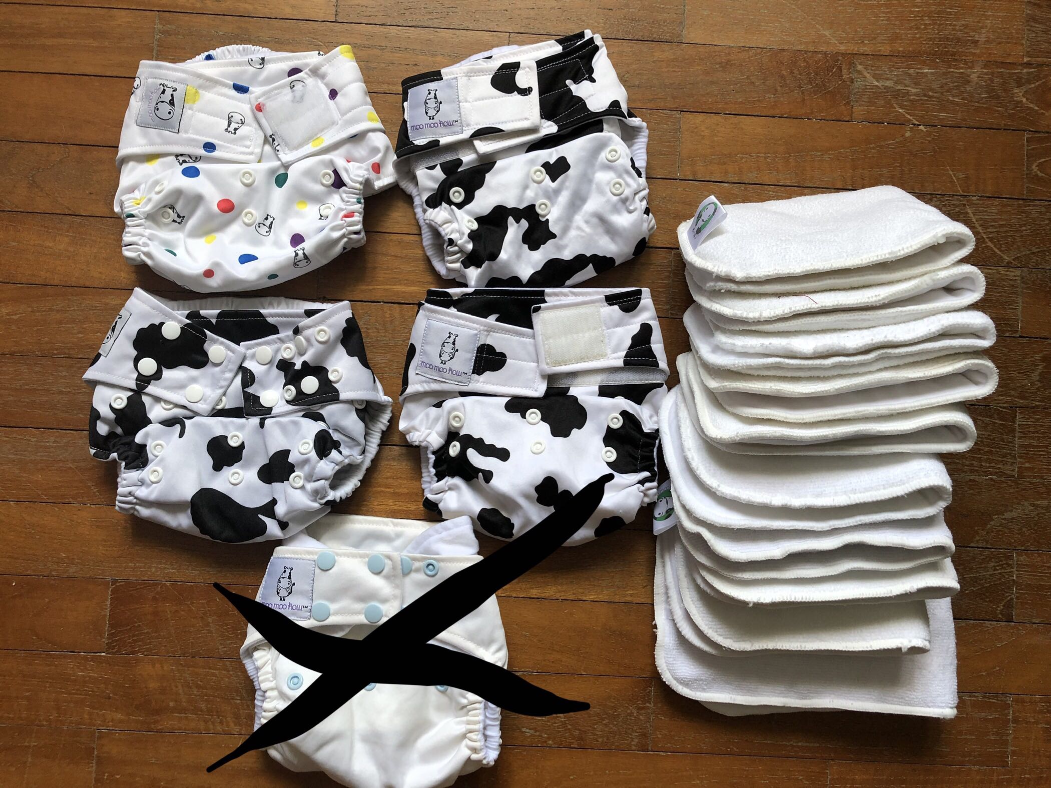 Moo Moo Cow Cloth Diapers, Babies & Kids, Bathing & Changing, Diapers ...