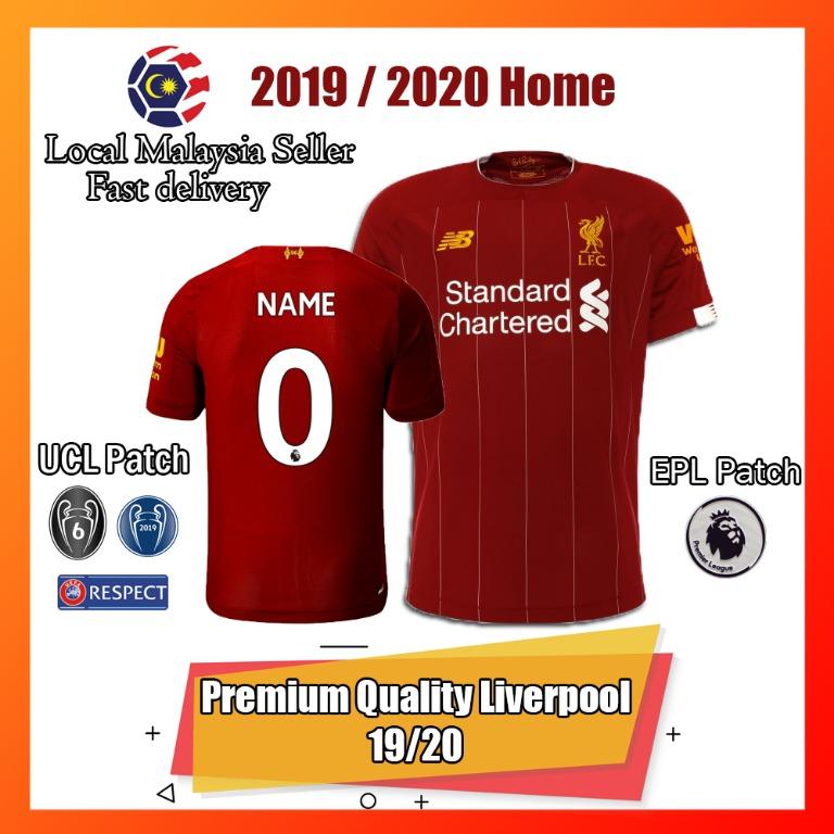 Premium Liverpool 19/20 Home Football Soccer Jersey : Customized Jersey ...