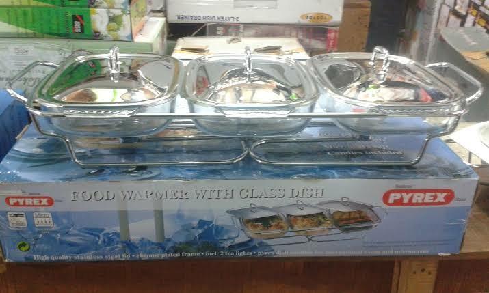 PYREX Food warmer with glass dish, TV & Home Appliances, Kitchen ...