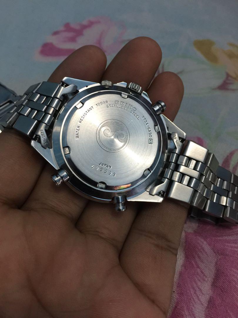 Rare seiko flightmaster pilot quartz reverse panda, Men's Fashion ...