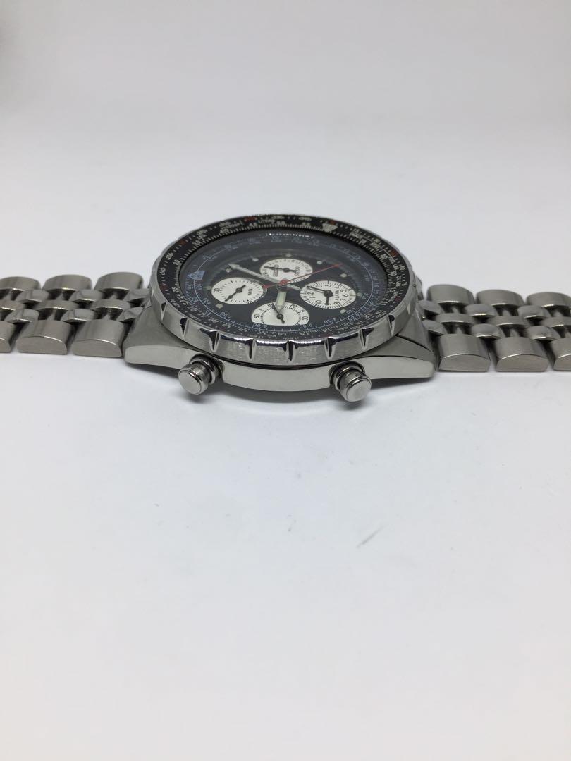 Rare seiko flightmaster pilot quartz reverse panda, Men's Fashion ...