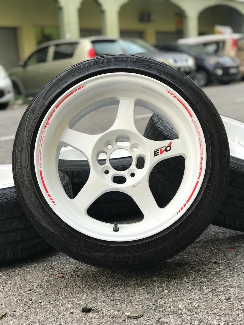 regamaster 16 inch sports rim vios tyre 70%, Auto Accessories on Carousell