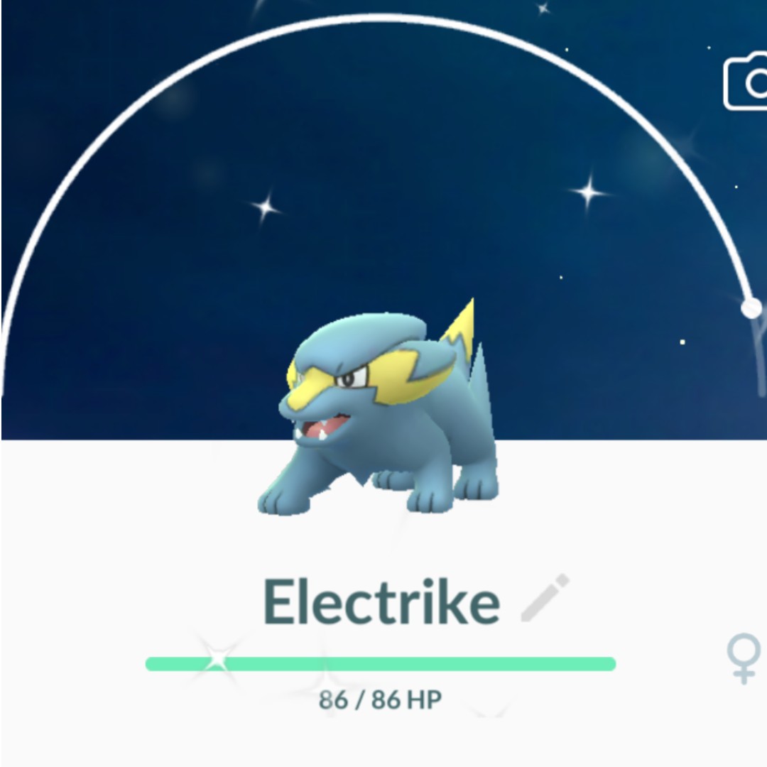 SHINY ELECTRIKE Pokemon Go RARE, Video Gaming, Gaming Accessories, Game ...