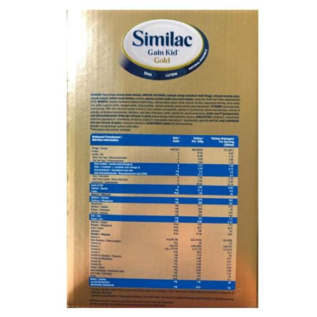 Similac Gain Kid Gold BIB (1.8kg / 600g x 3 packets) x 3 boxes, Babies & Kids, Nursing & Feeding ...