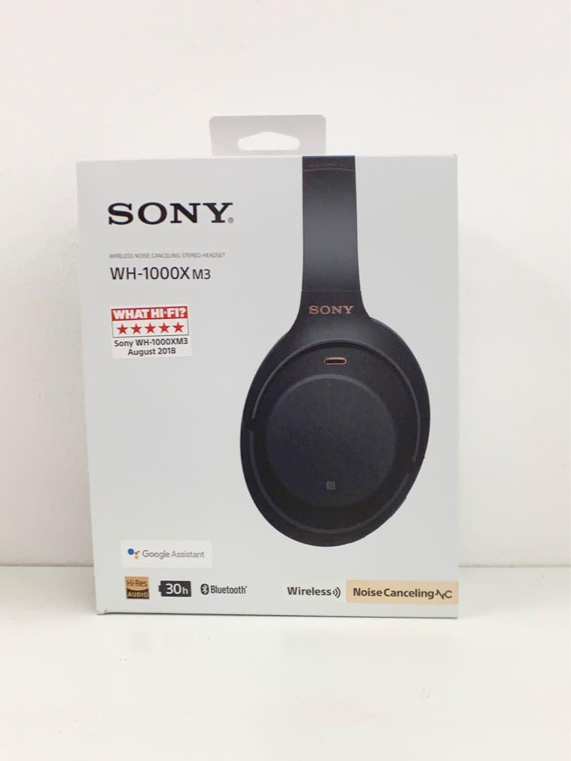 Sony WH-1000X M3 Noise Cancelling Headphones, Audio, Headphones ...