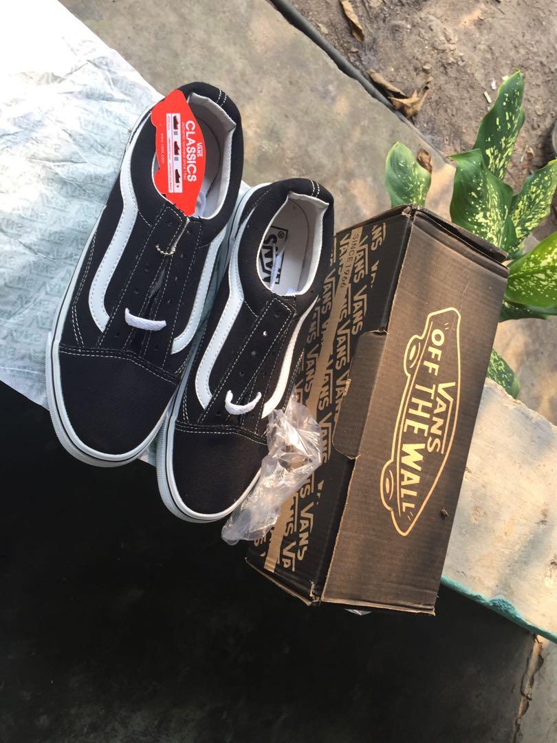 vans old skool classic original(hitam/tapak putih), Men's Fashion ...