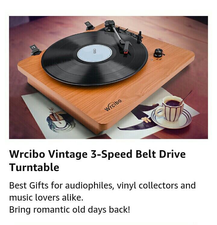 Vintage Retro Wooden Turntable Vinyl Plaka Record Player, Audio ...