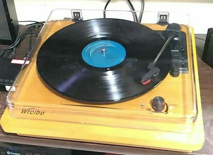 Vintage Retro Wooden Turntable Vinyl Plaka Record Player, Audio ...