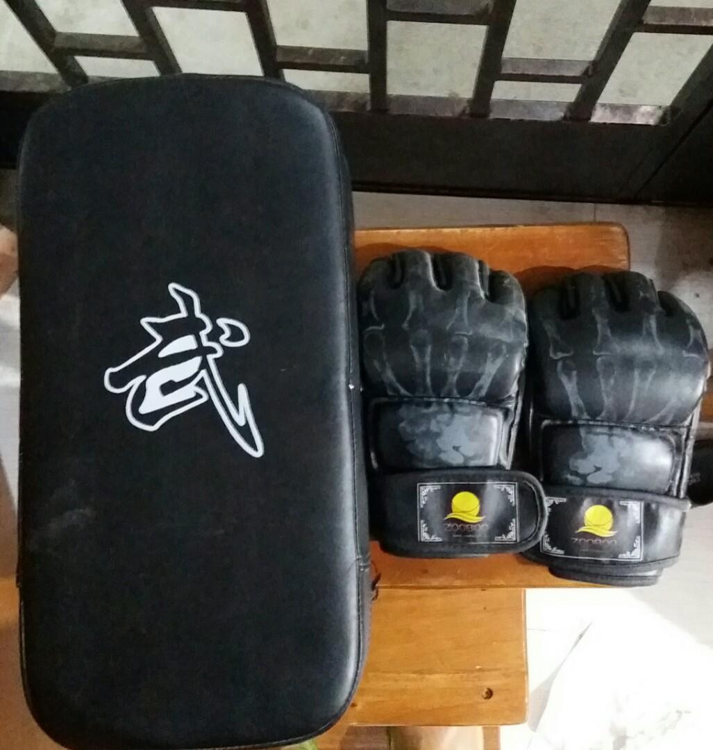 Boxing padding and Boing gloves, Sports Equipment, Sports & Games ...