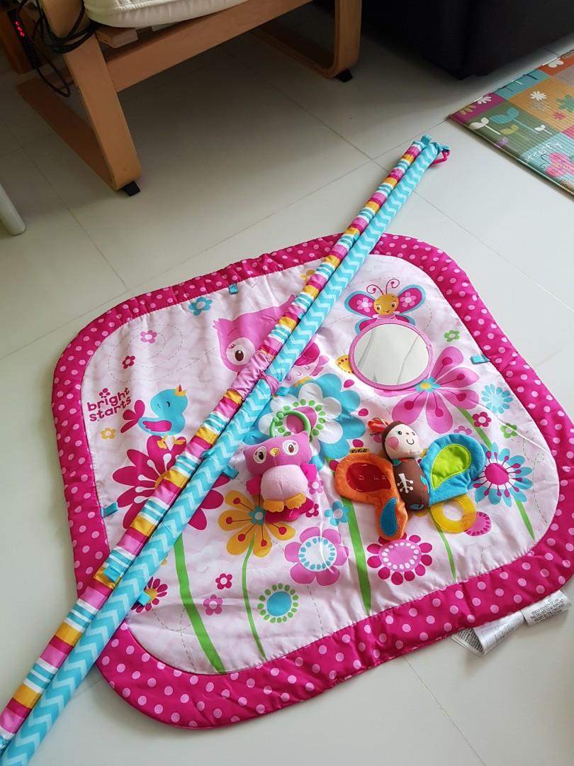 Bright starts playmat/pink playmat, Babies & Kids, Bathing & Changing ...