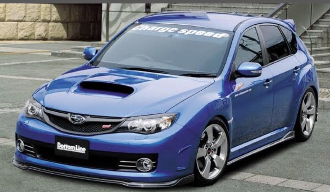 ChargeSpeed Carbon Fiber Chin Side Skirt Rear splitter Sti Subaru hatch ...